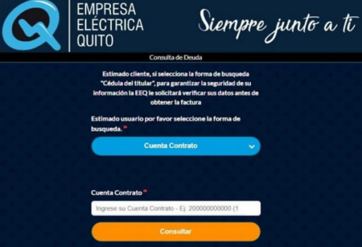 ᐈ Consulta o Descarga e Imprime la Planilla de Luz de Quito
